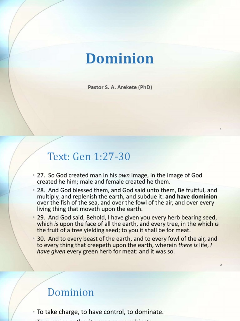 Dominion | PDF | Satan | Serpents In The Bible