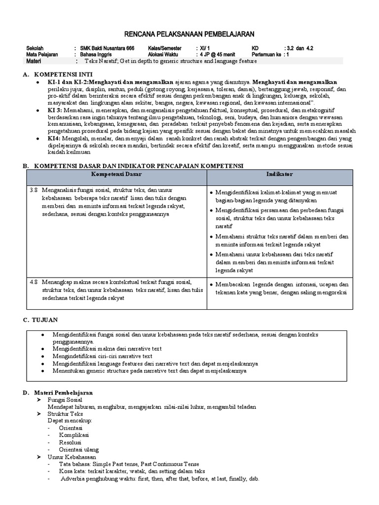 Example of Lesson Plan | PDF