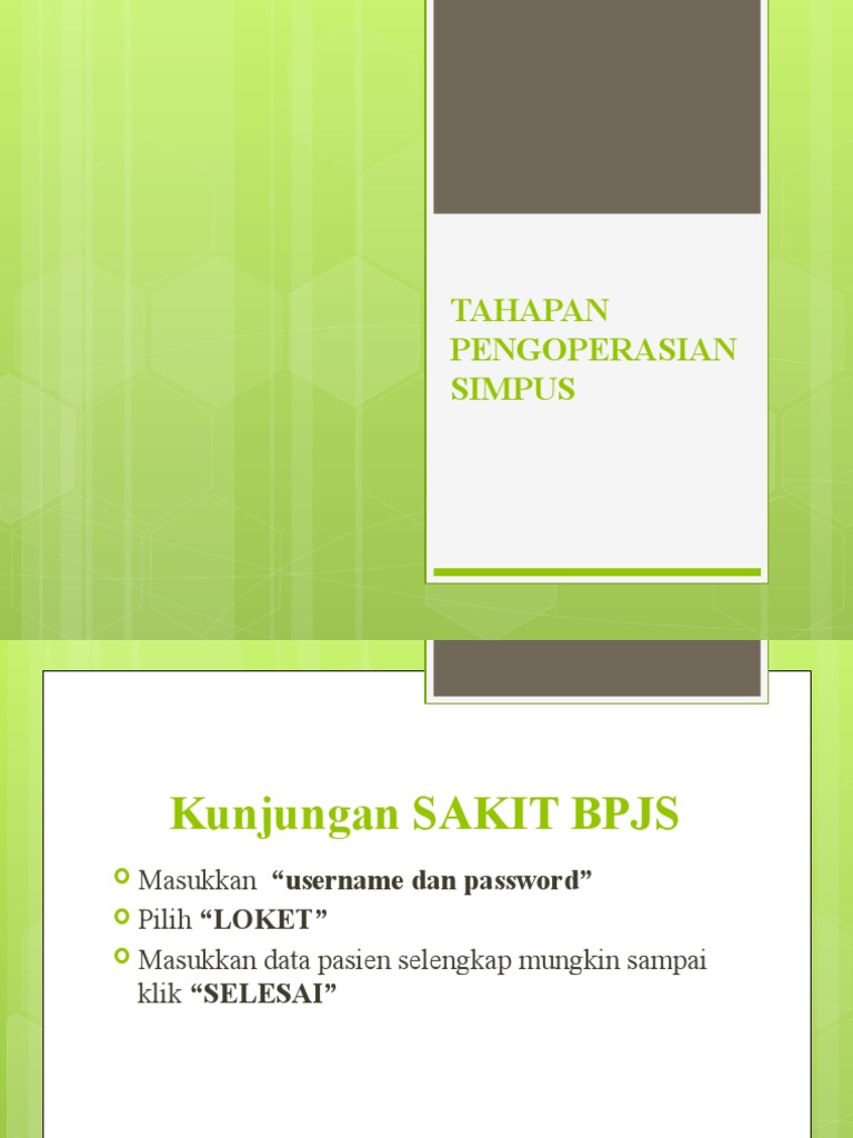 TAHAPAN PENGOPERASIAN SIMPUS | PDF