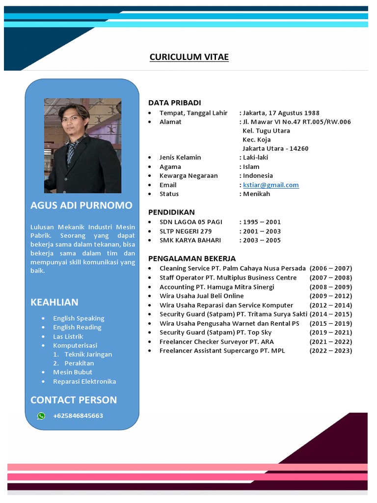 CV Agus | PDF