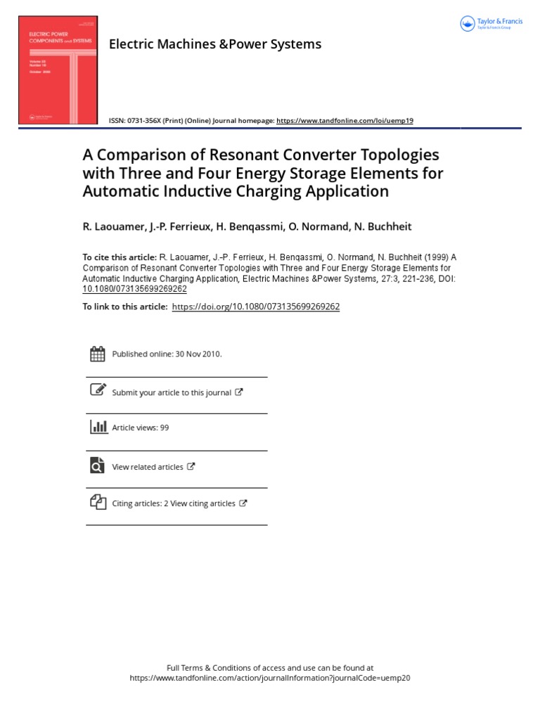 A Comparison Of Resonant Converter Topologies With Three And Four