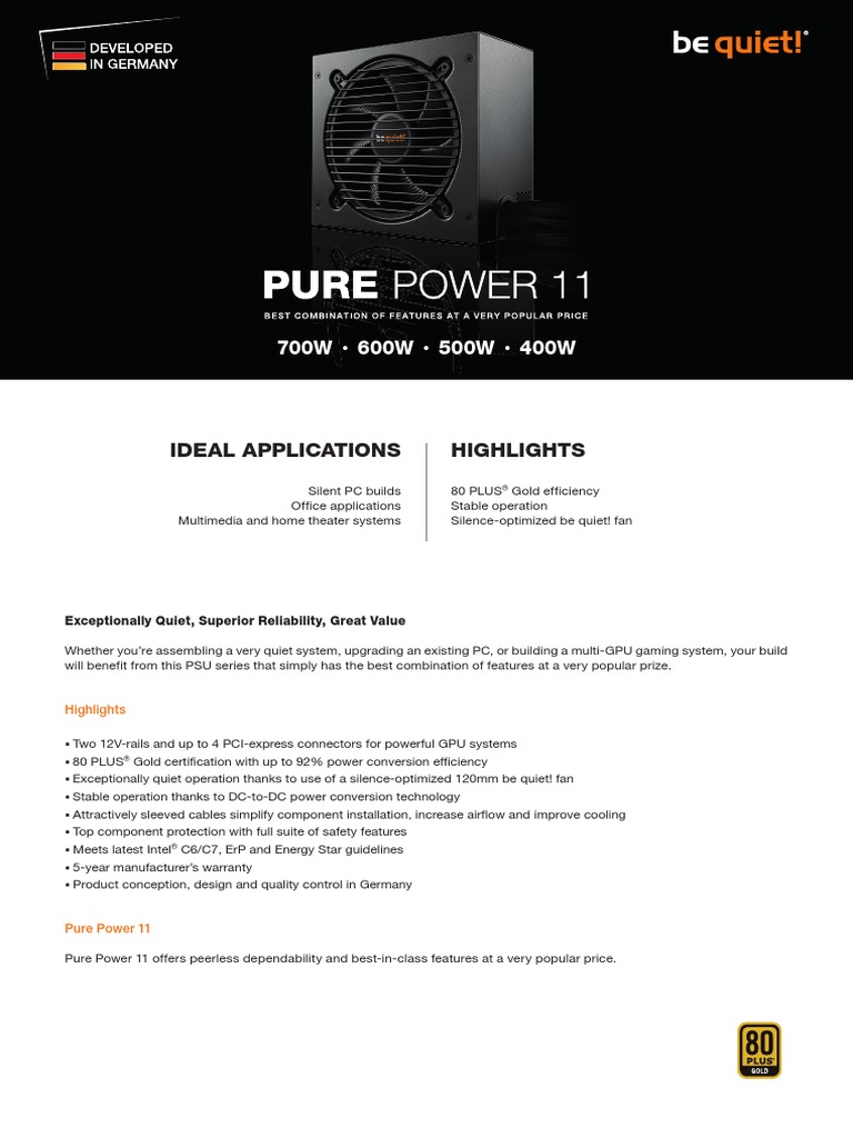 Pure Power 11 Datasheet en | PDF | Computer Science | Electrical Engineering