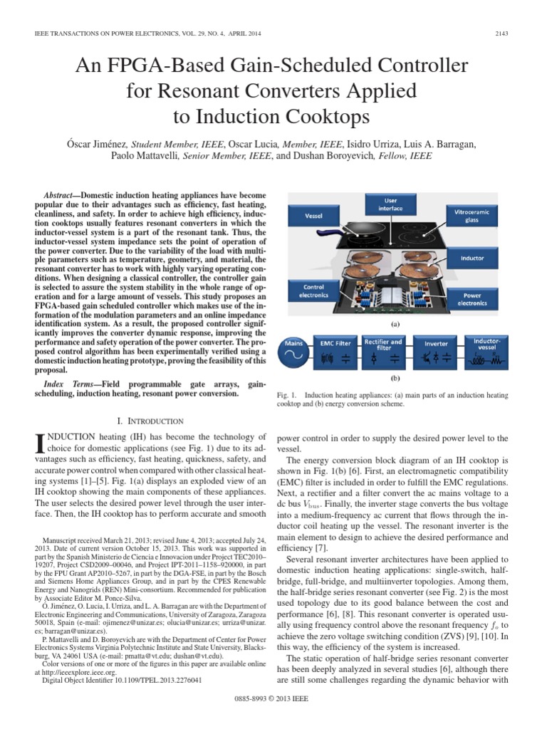 An Fpga Based Gain Scheduled Controller For Resonant Converters Applied