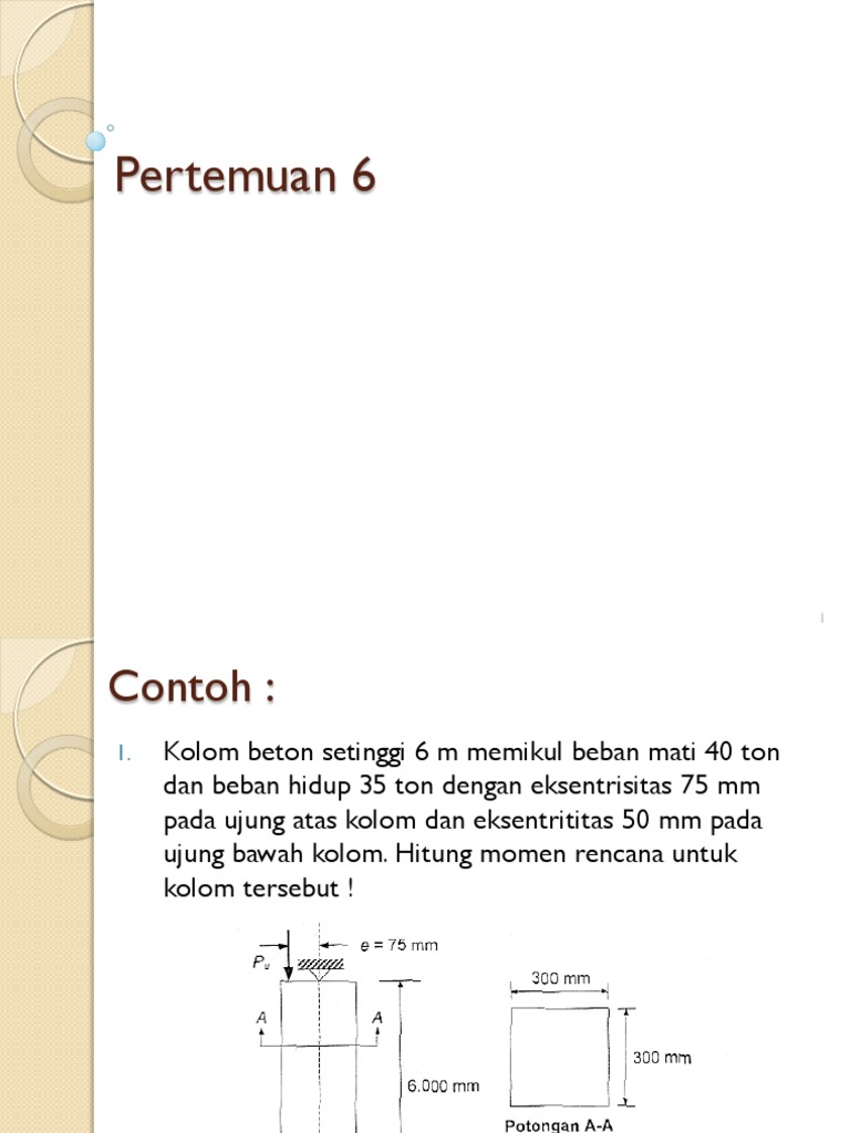 Momen Desain Kolom Langsing Beton | PDF