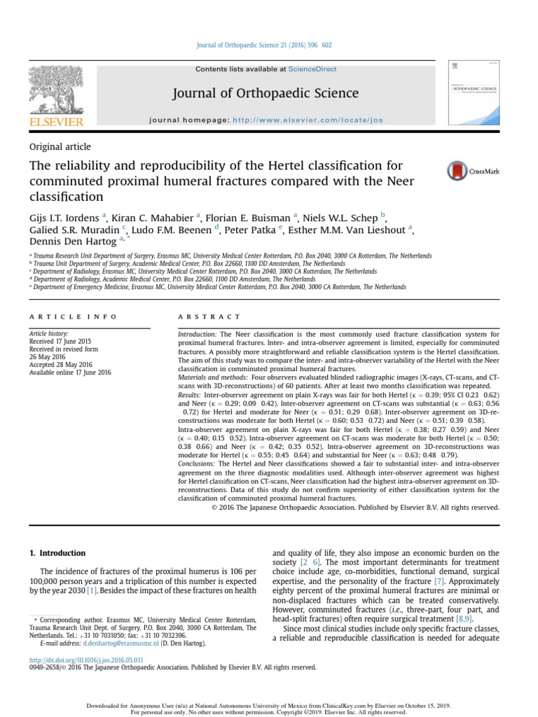 Clasificación de Hertel | PDF | Ct Scan | Radiology