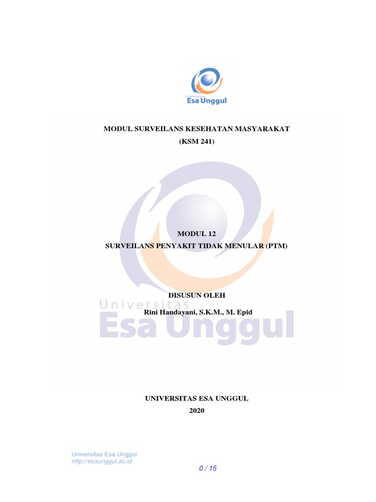 Modul Survelans PTM | PDF | Pengembangan Diri | Kesehatan Holistik