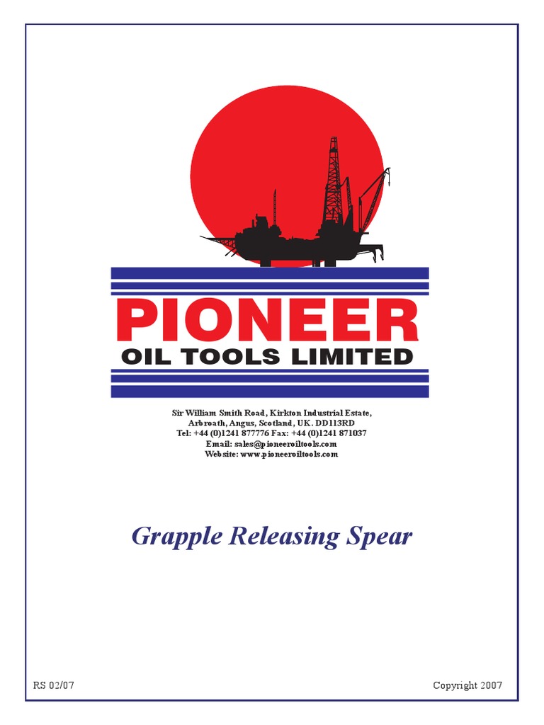 Grapple Releasing Spear | PDF | Pipe (Fluid Conveyance) | Industrial Processes