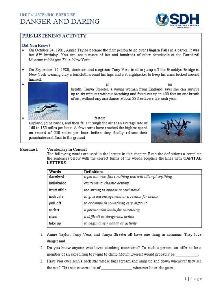 (No - Name) Unit 4 Listening Unit Exercise | PDF