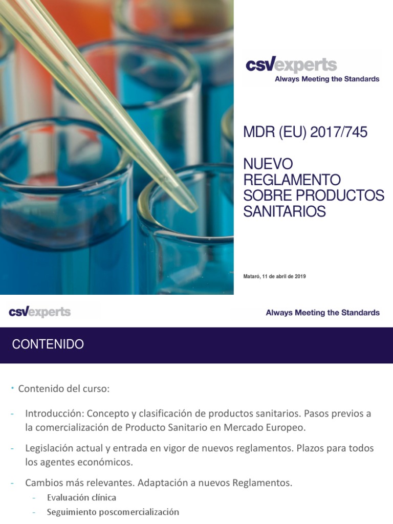 MDR 2017 - 745 - Nuevo Reglamento Prod Sanit - 11!04!2019 | PDF ...