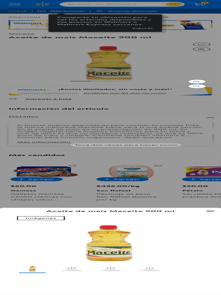 Aceite de Maíz Maceite 900 ML Walmart | PDF | Petróleo | Walmart