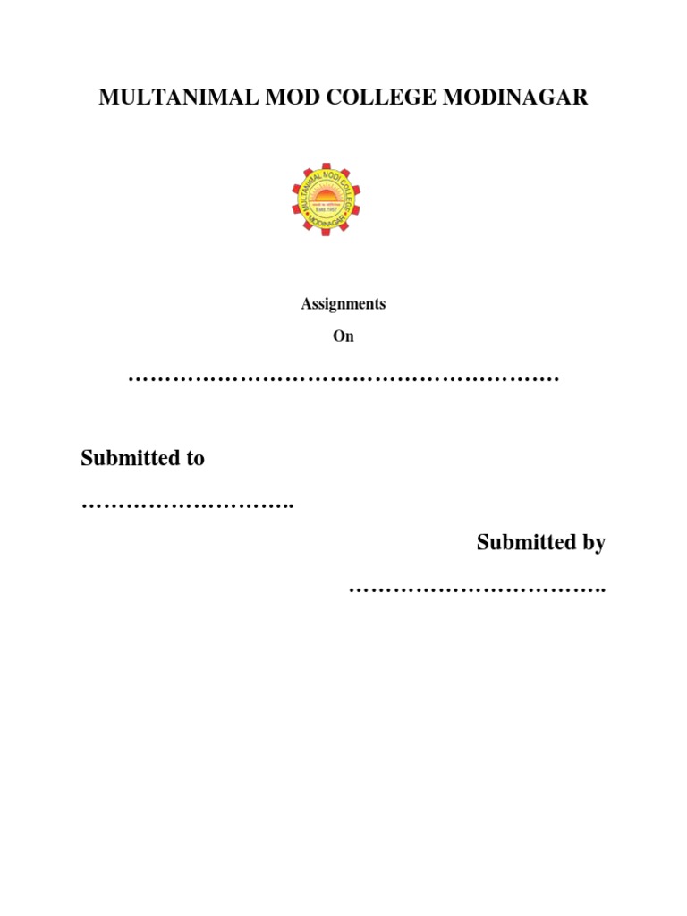 B.SC II Sem Assignments Cover Page | PDF | Technology & Engineering