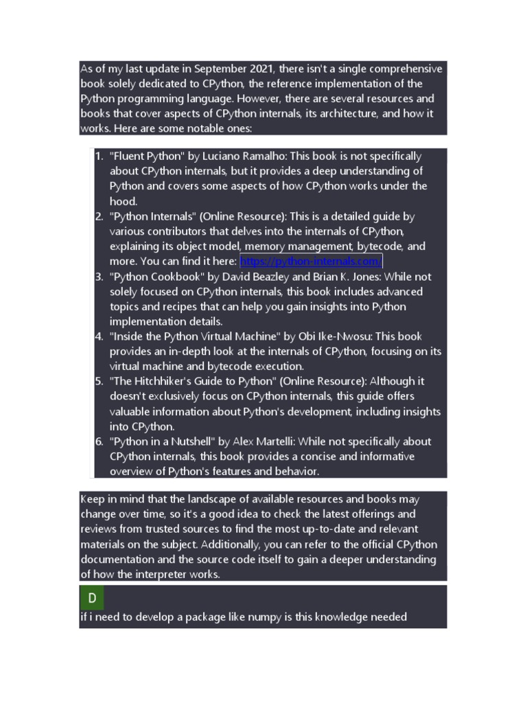 Python Internals | Download Free PDF | Python (Programming Language) | Computer Science