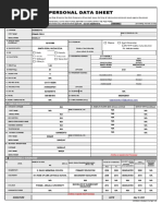 Excel File CSC Personal Data Sheet PDS 2017 1 | PDF | Justice | Crime & Violence