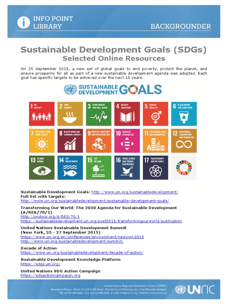 Sustainable Development Goals-Eng | PDF | Sustainability | Economic ...