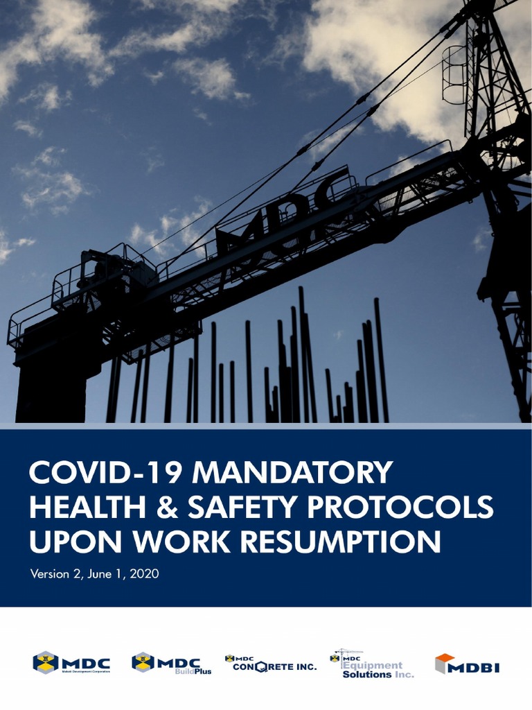 MDC COVID-19 Mandatory Health & Safety Protocols Upon Work Resumption ...