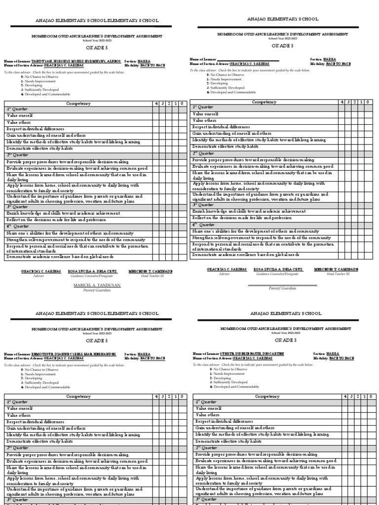 Homeroom Guidance G5 Girls Final | PDF | Decision Making | Learning