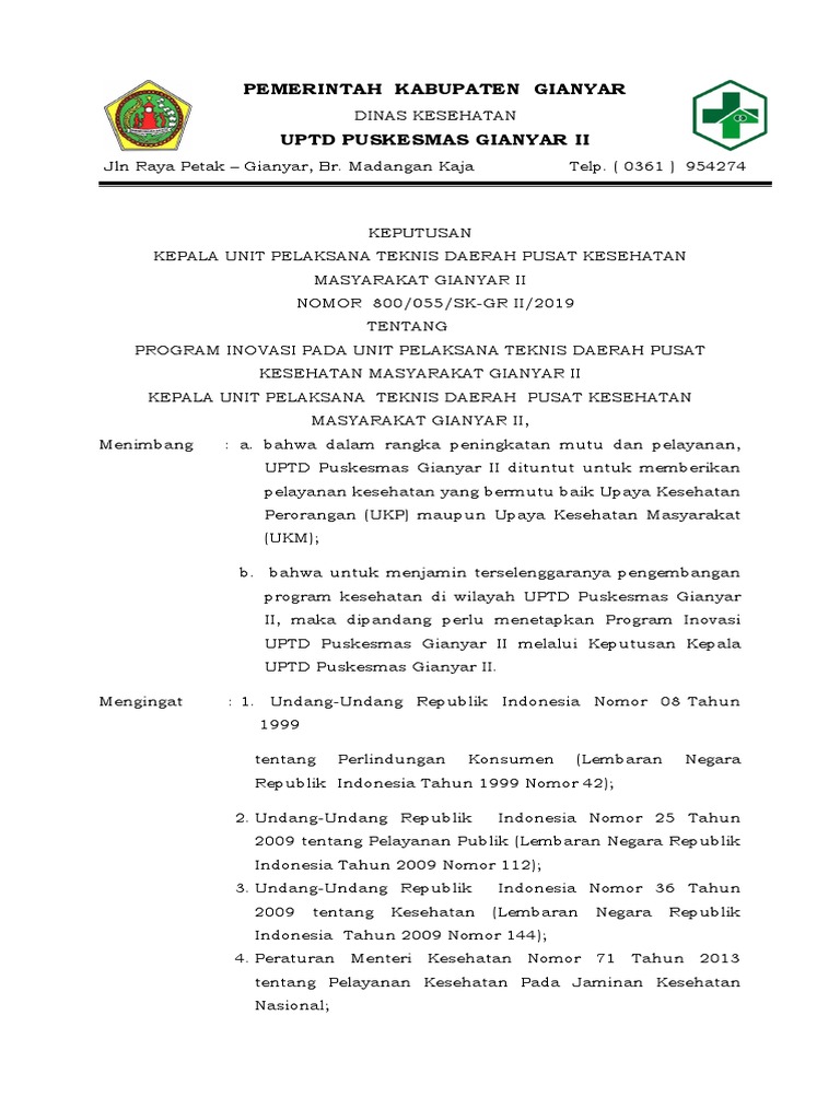 SK Inovasi | PDF | Pengembangan Diri | Kesehatan Holistik