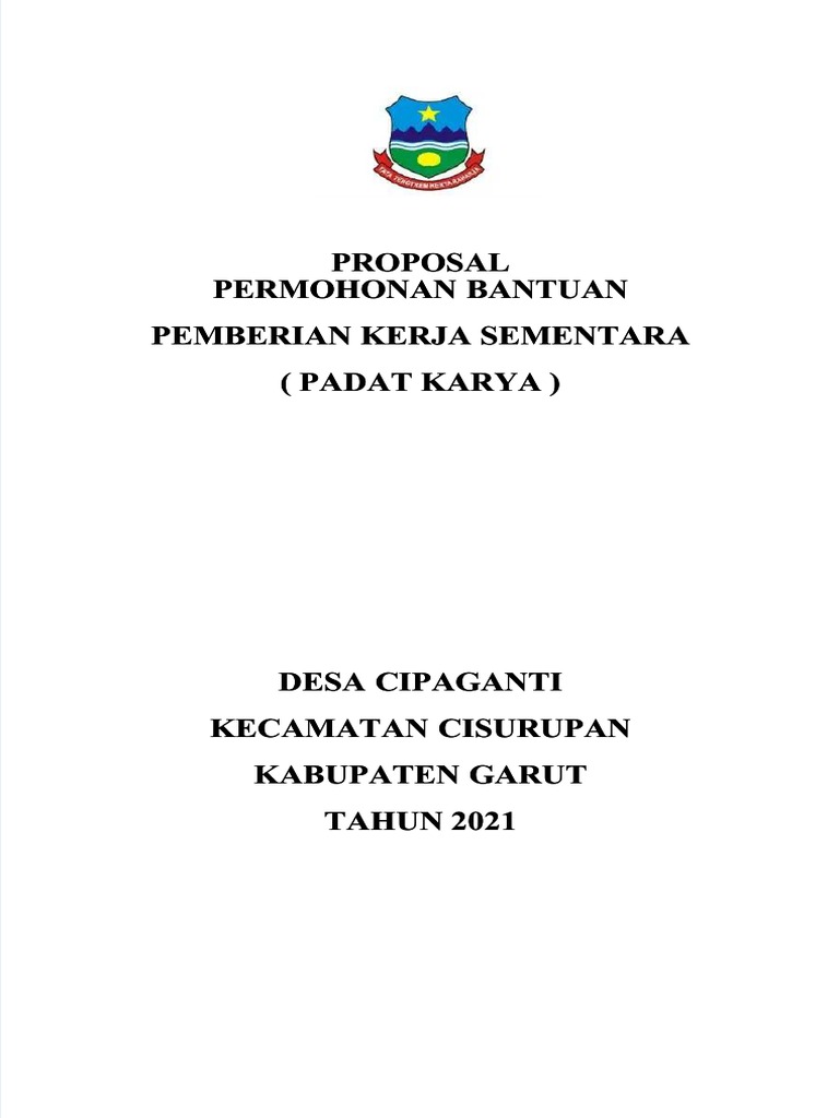 Contoh Proposal Padat Karya CPGT | PDF