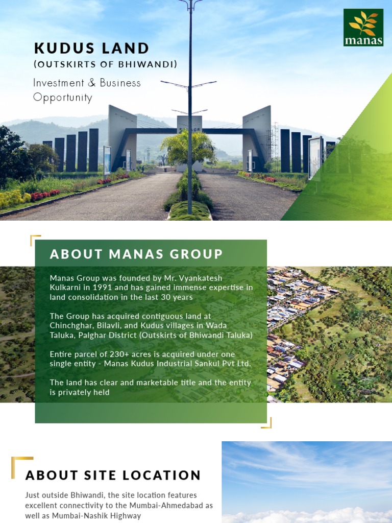 Manas Wada Land Presentation With Map | PDF | Warehouse | Economies