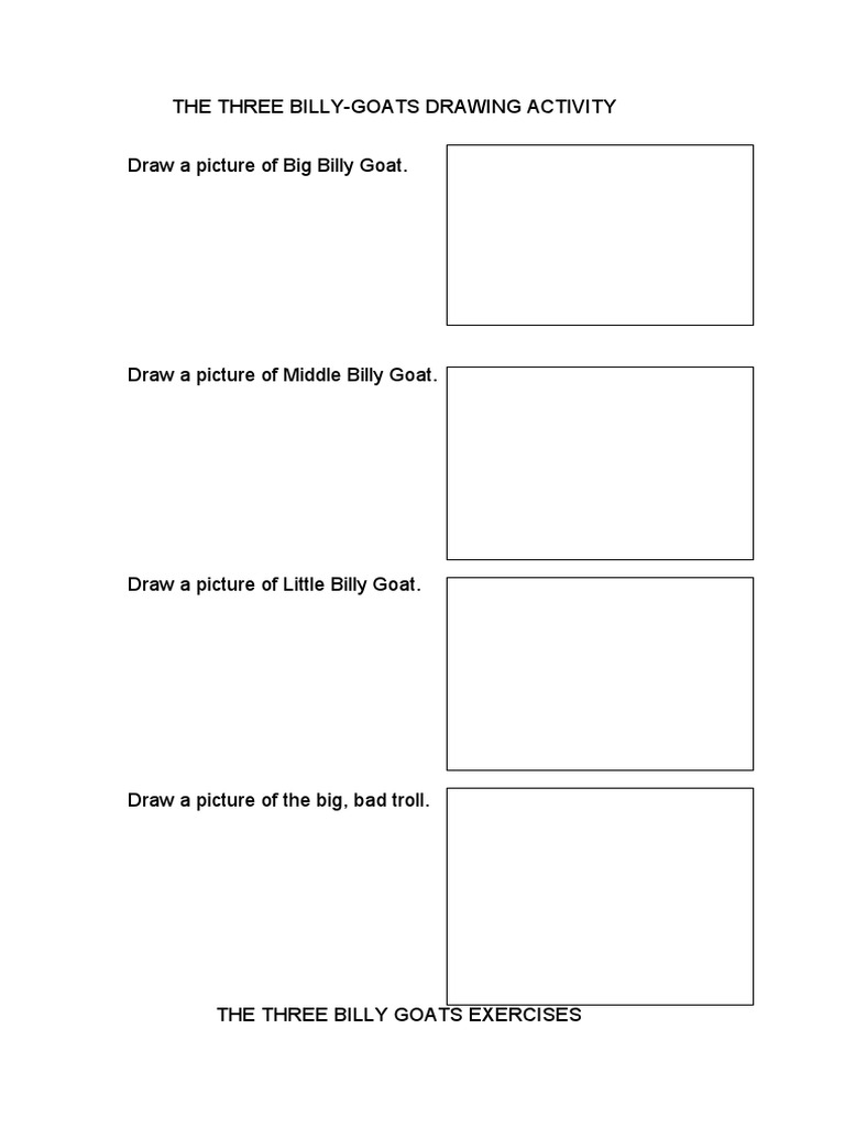 The Three Billy Goats Activities | PDF