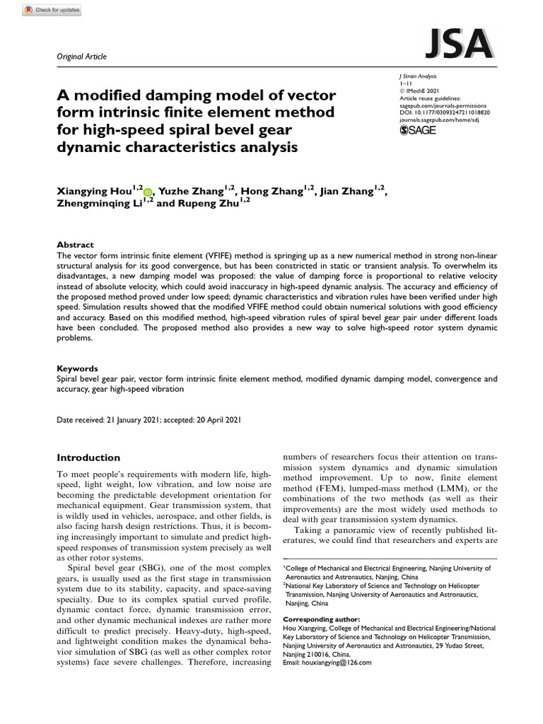 A Modified Damping Model Of Vector Form Intrinsic Finite Element Method For High Speed Spiral