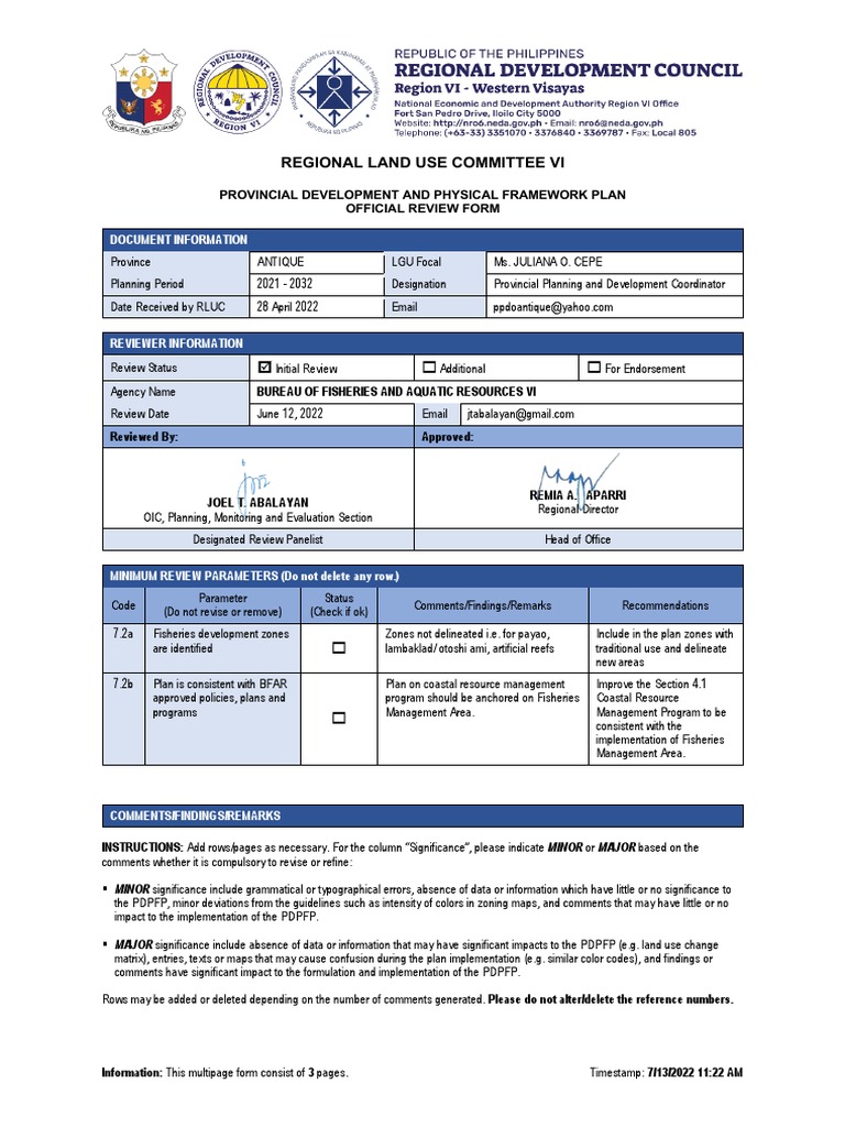 Antique PDPFP - InitialRev - BFAR | PDF | Seaweed | Aquaculture