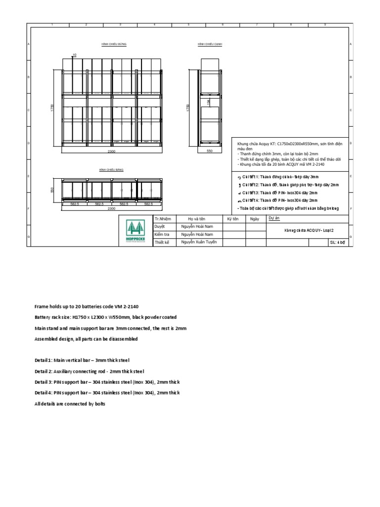 Drawings For Rack 20 X VM 2-2140 | PDF | Materials | Metals