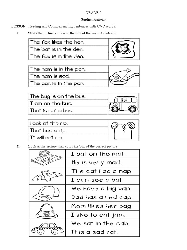 Grade 2 Activity | PDF