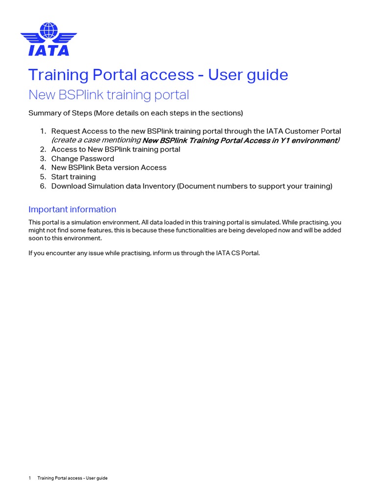 New BSPlink Training Portal Guide | PDF | Login | Password