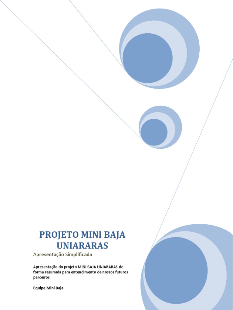 Projeto Mini Baja UNIARARAS | PDF | Engenharia | Gestão de recursos humanos