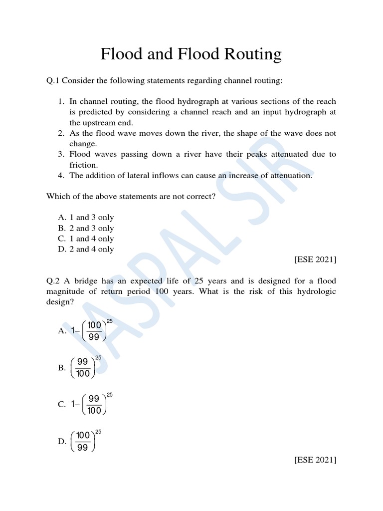 Flood and Flood Routing | PDF | Flood | Chemical Engineering