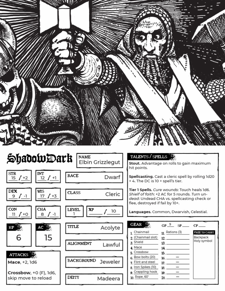 Cleric 1, Dwarf | PDF