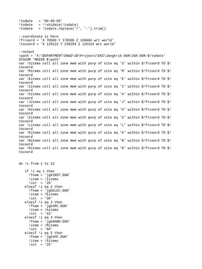 PDMS2DGN Coordinate | PDF