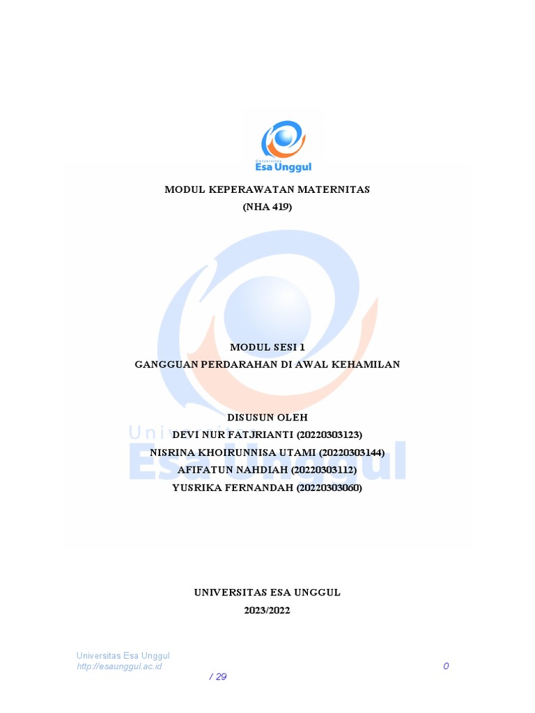 Modul Kel 1 Keperawatan Reproduksi | PDF | Sains & Matematika