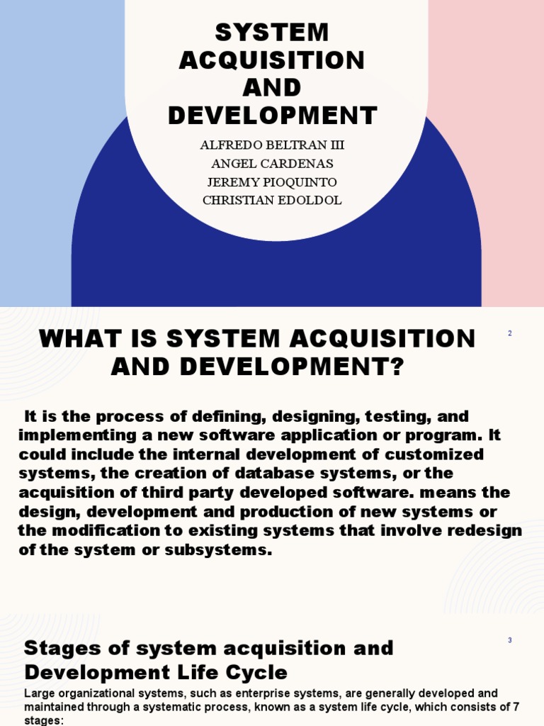 CC105 System Aquisition and Development | PDF | Software Development Process | Software Industry