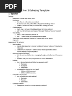 Debating Second Speaker Structure | PDF | Argument