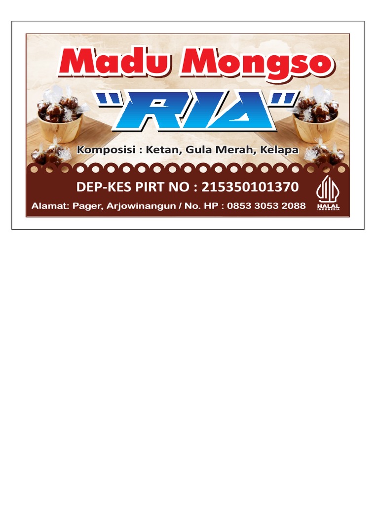 Madu Mongso Ria 2022 | PDF