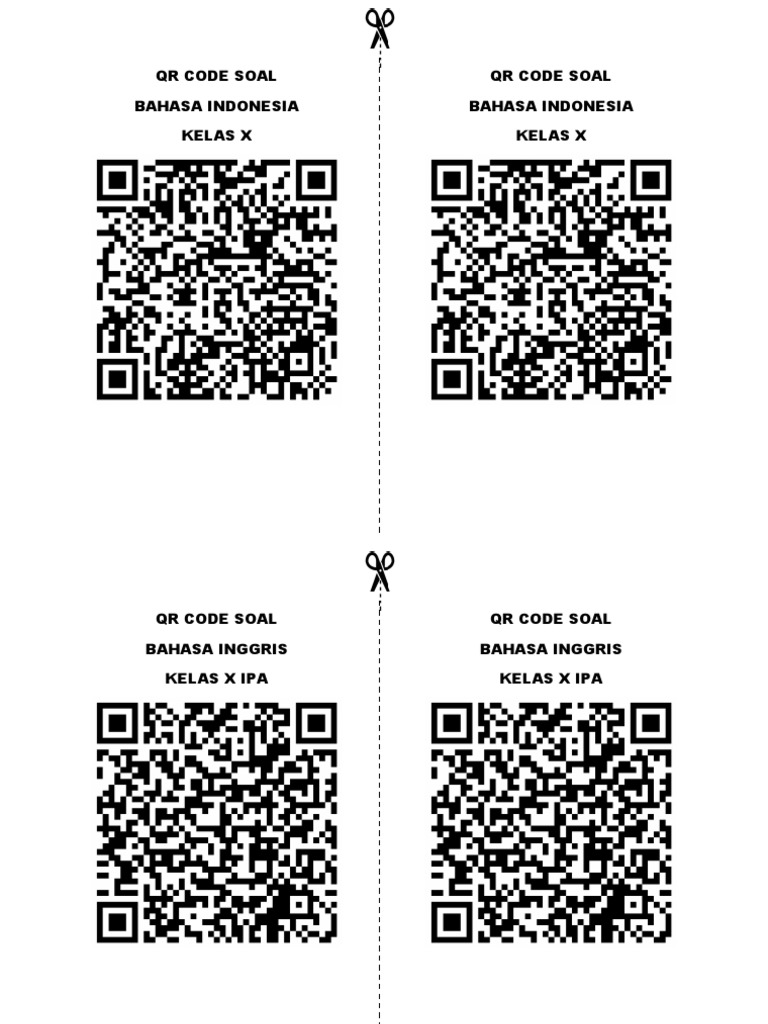 Kelas X QR CODE SOAL UAS UKK 2022 | PDF