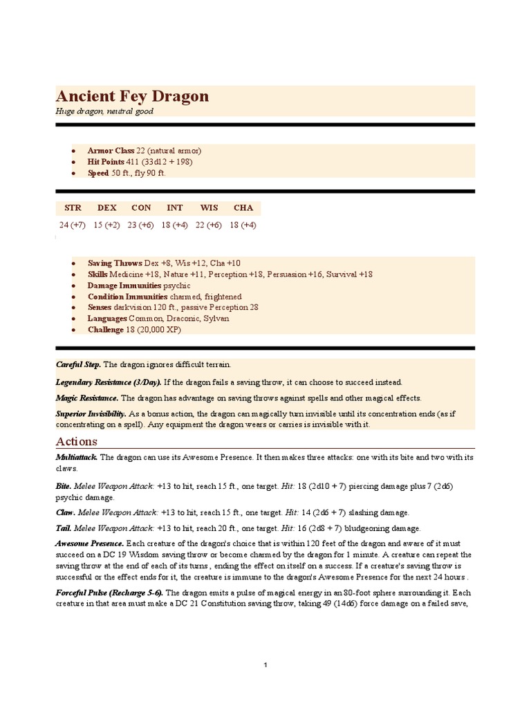 Fey Dragon | PDF