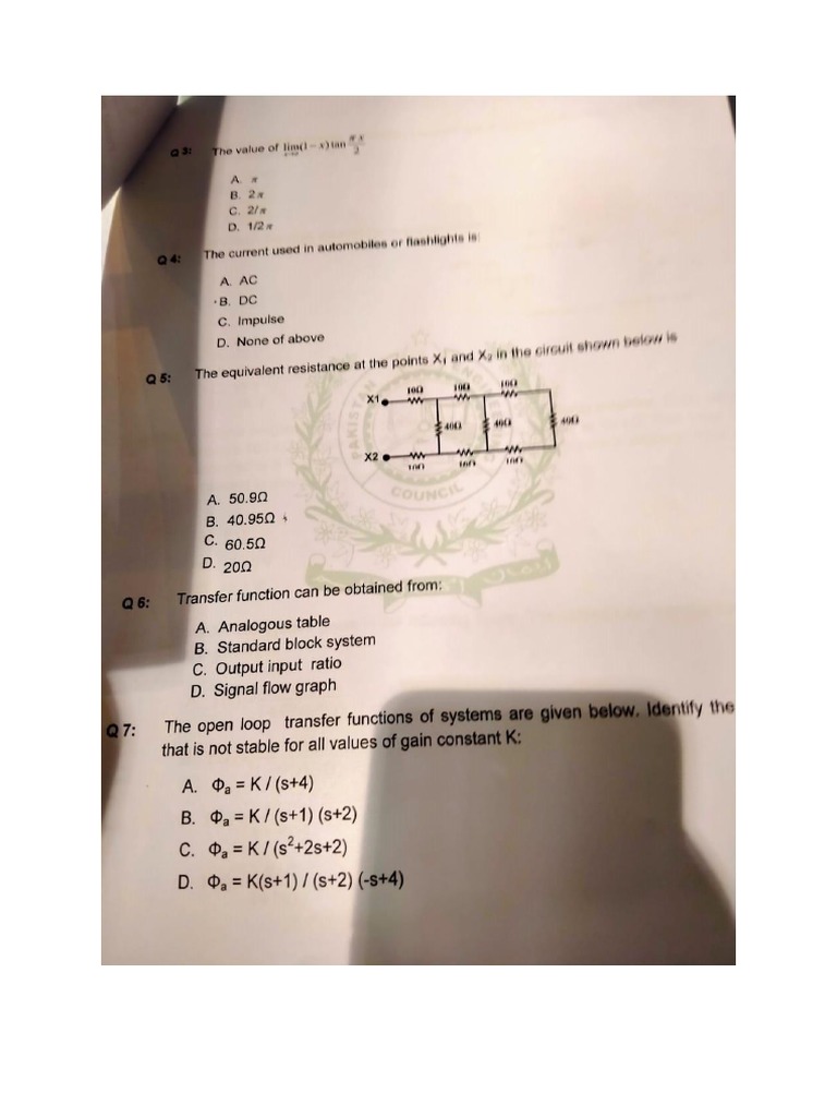 EPE Test Old Papers | PDF
