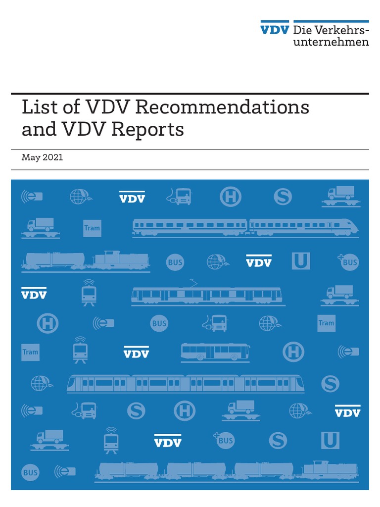 VDV Recommendations and Reports Overview | PDF | Rail Transport | Light ...
