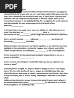 DEBUT Script | PDF | Love