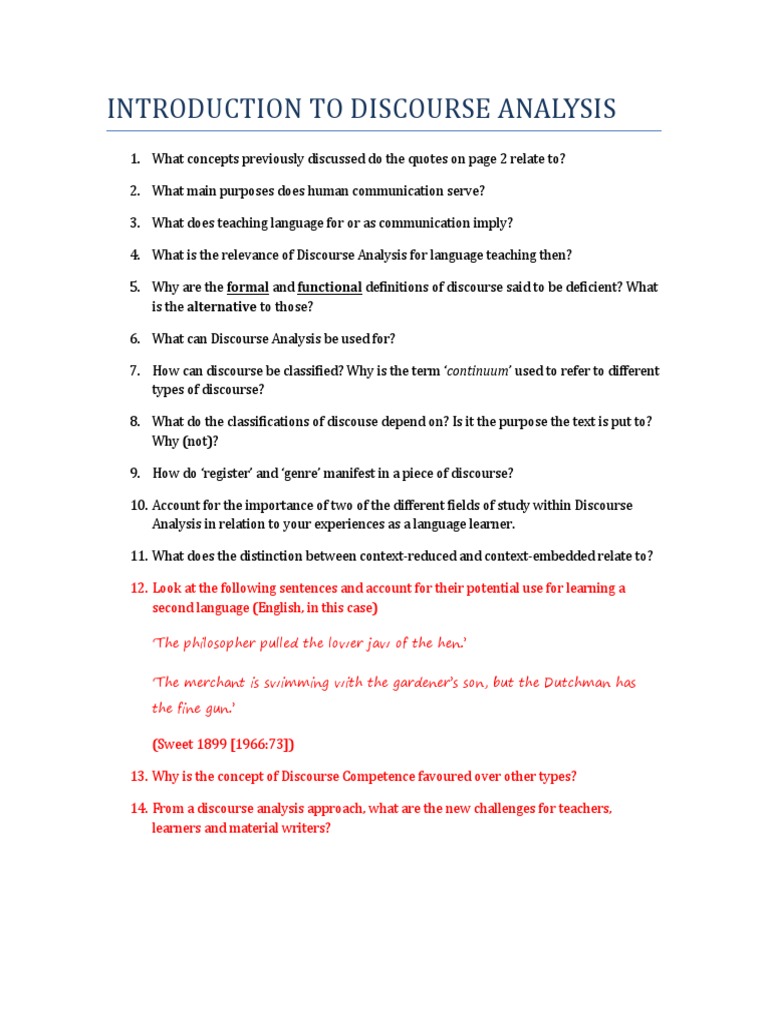 Discourse Analysis in Language Teaching | PDF | Career & Growth ...