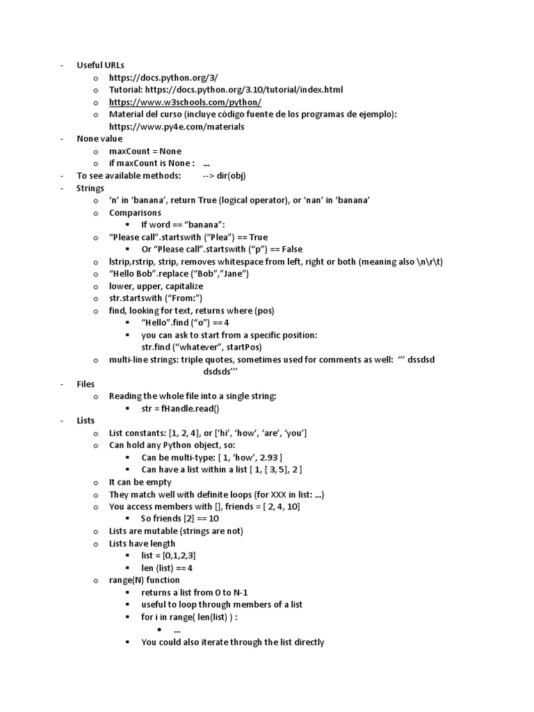 Python Course Notes | PDF | Xml | World Wide Web Python Course Notes | PDF | Xml | World Wide Web