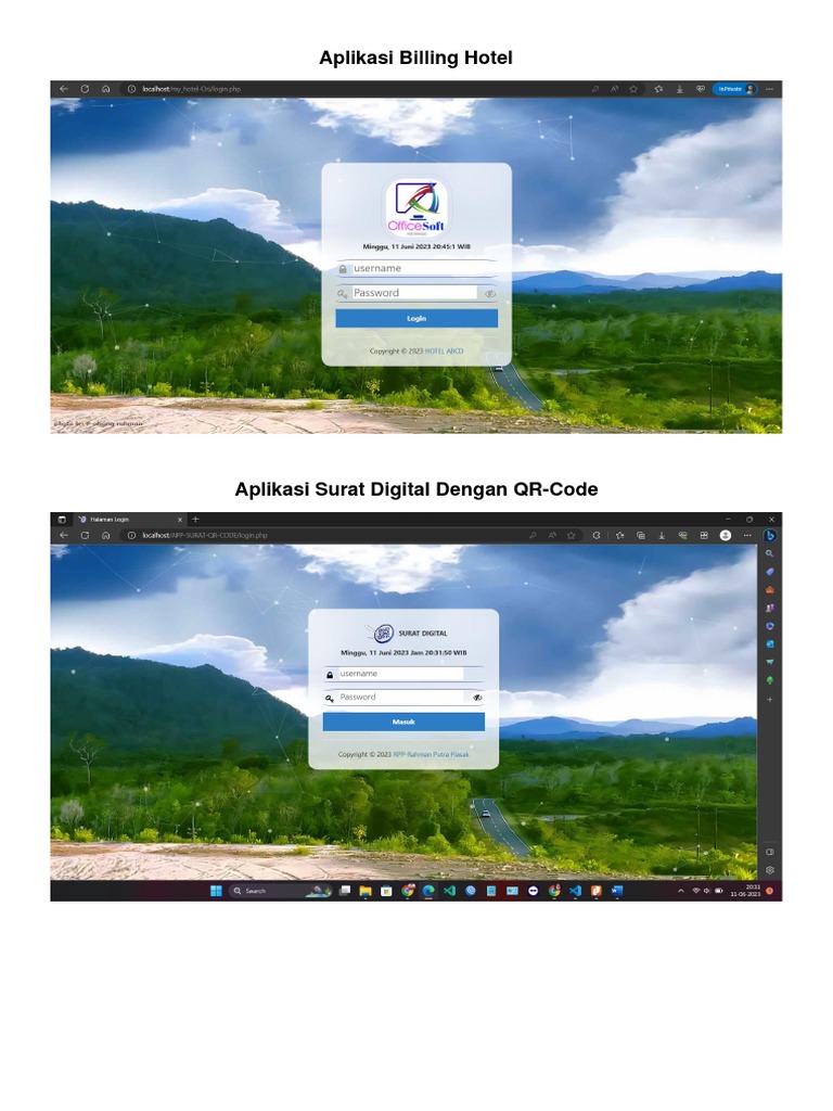 Tampilan Aplikasi Surat Dengan Qr Code Pdf