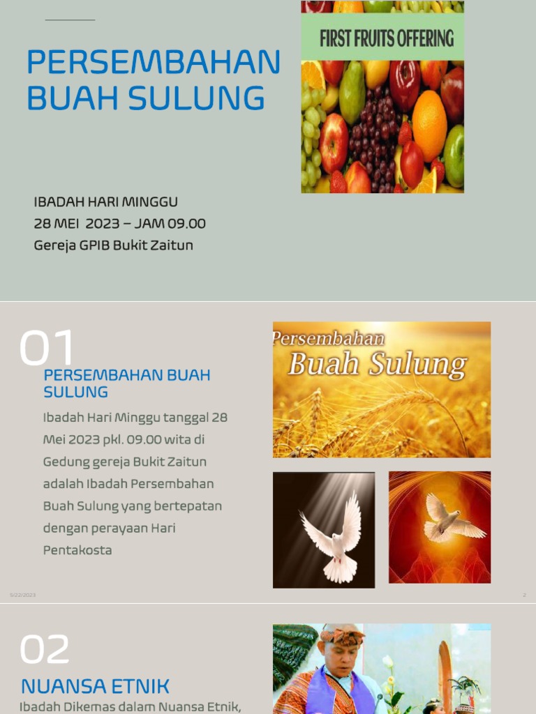 Persembahan Buah Sulung | PDF