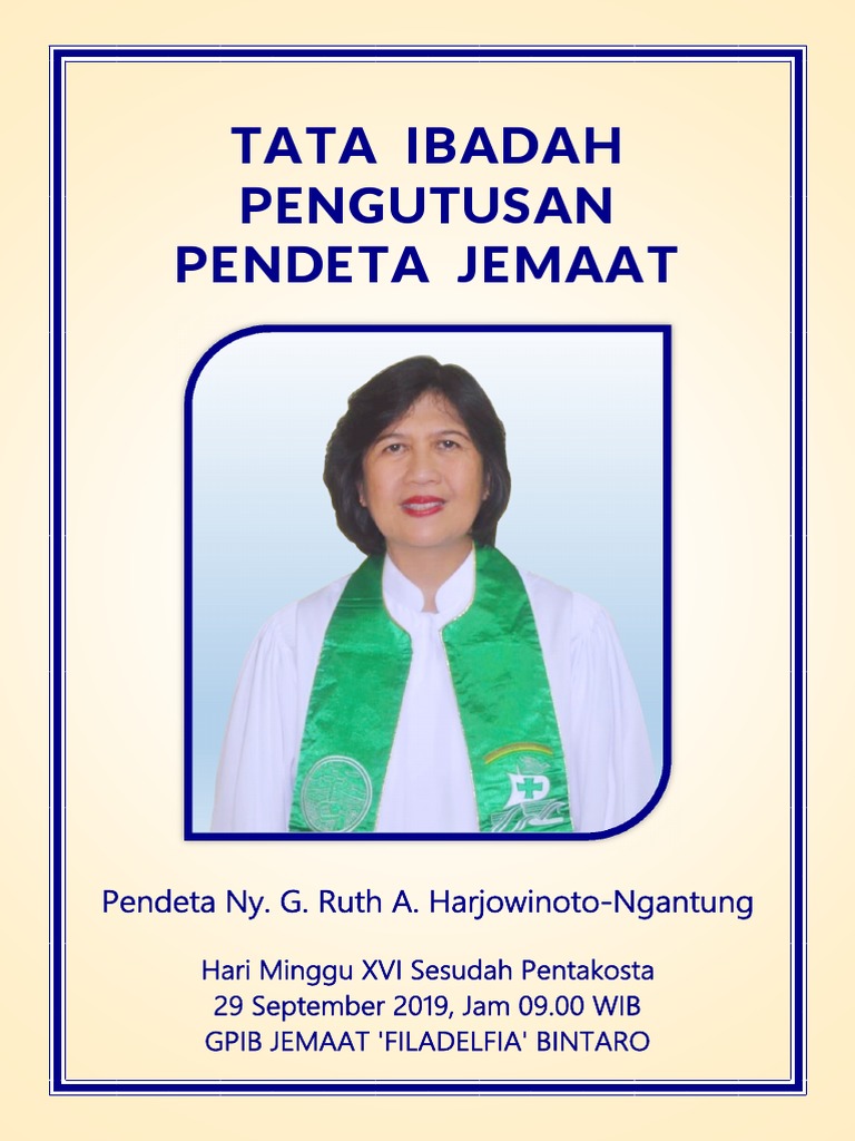Stola Pendeta dalam Ibadah GPIB | PDF | Memasak, Makanan, & Anggur ...