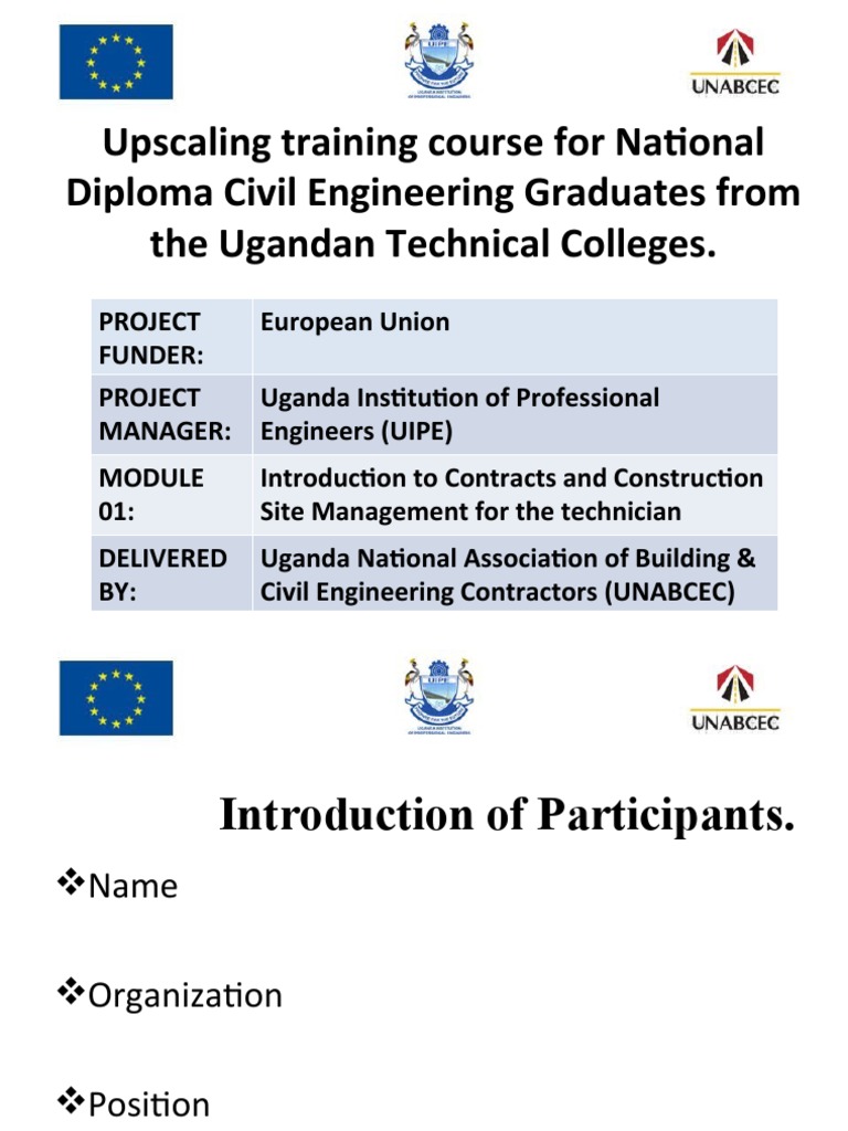 01 Introduction Con Site Management For The Technician UIPE Approved ...