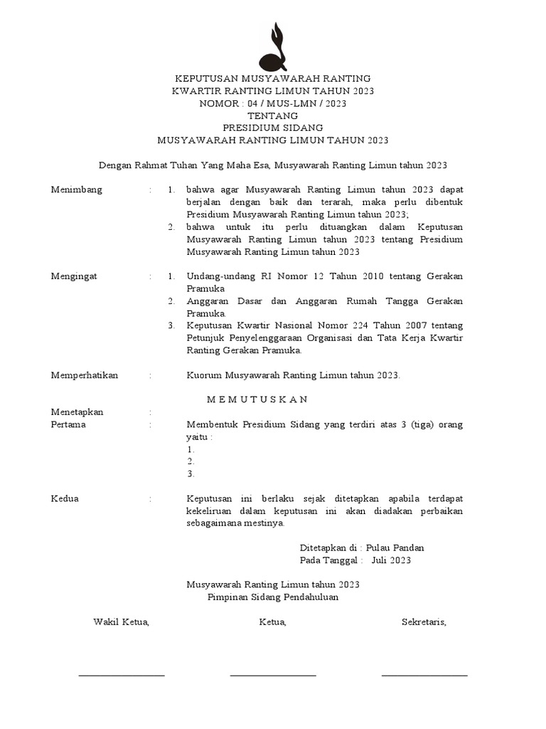 4sk Pengesahan Presidium Sidang | PDF