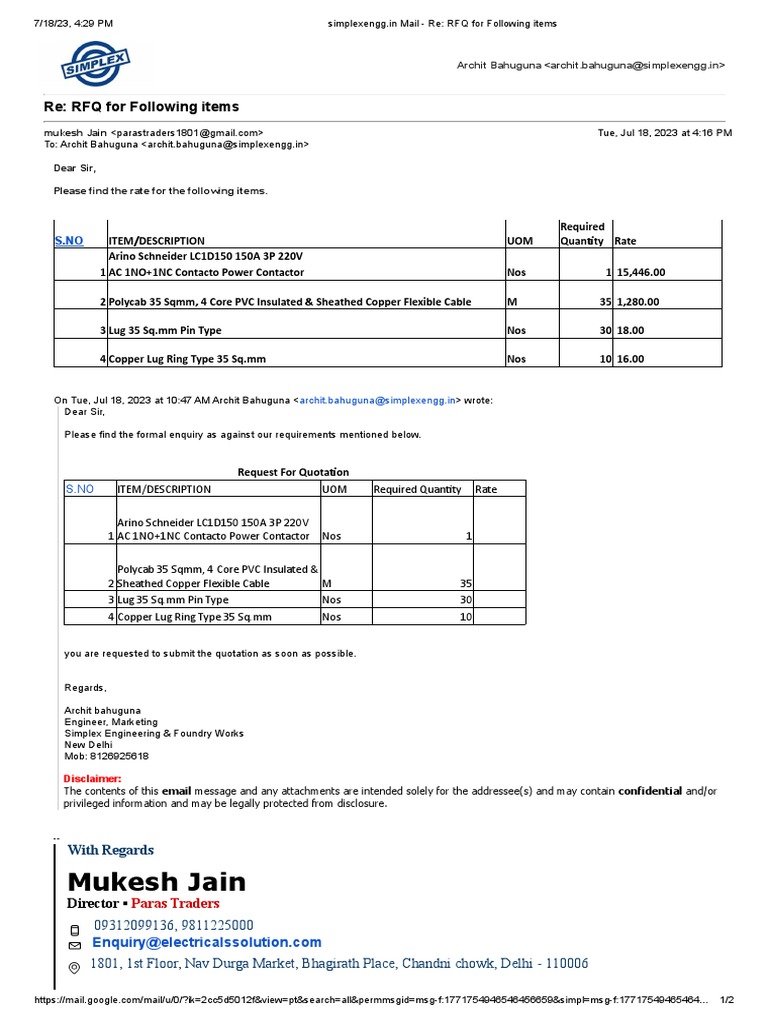 Paras Traders | PDF | Electrical Equipment | Electrical Engineering